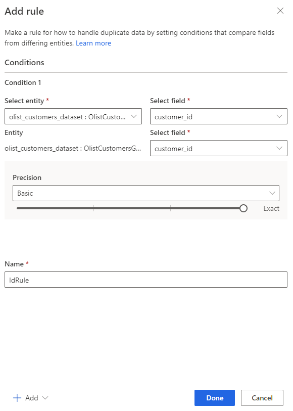 Dynamics 365 Customer Insights Unification Single Dataset Dynamics